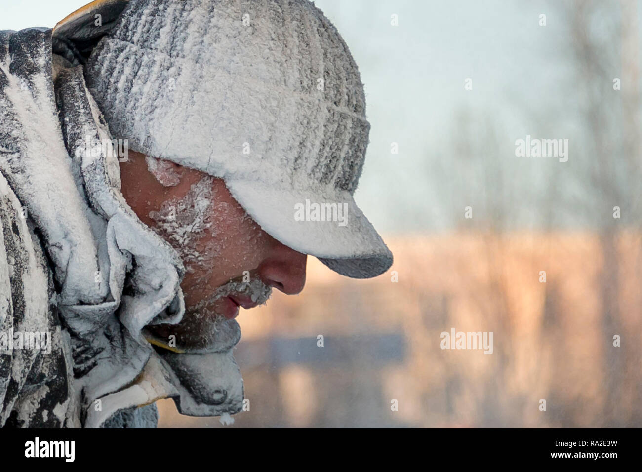 Hoarfrost face hi-res stock photography and images - Alamy