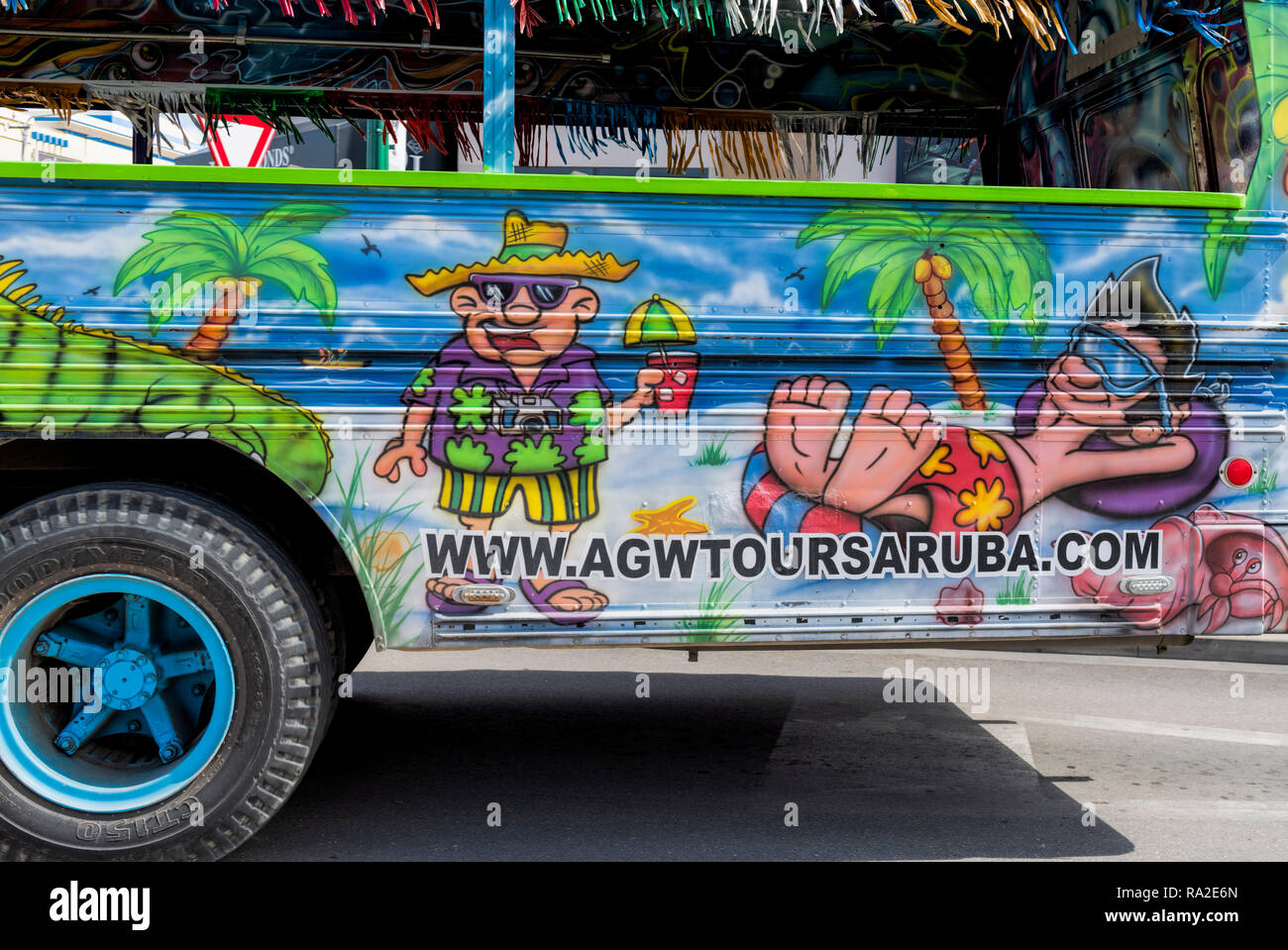 Bright Coloured Tourist Bus High Resolution Stock Photography and ...