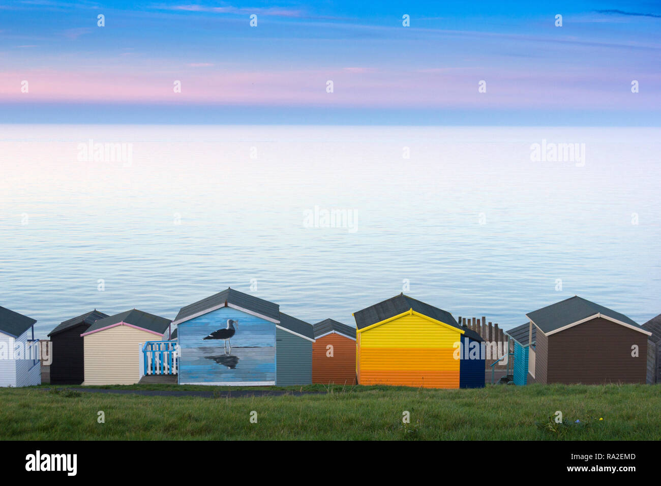 Beach Huts Tankerton Beach, Kent Stock Photo - Alamy