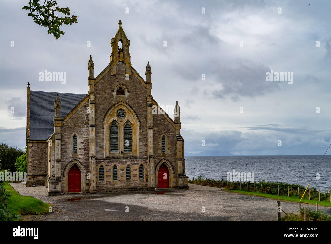 The coastal village of Gairloch in the remote Scottish Highlands, UK ...