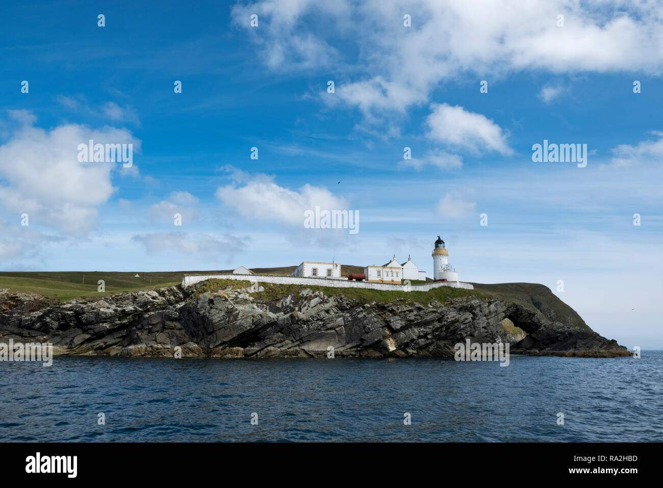 One of the Stevenson lighthouses on the isle of Bressay in the Shetland ...