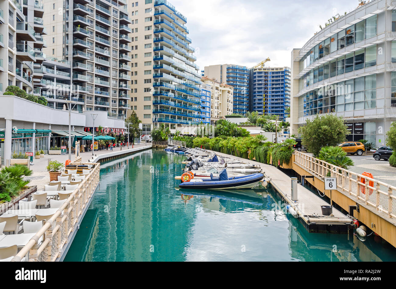 Gibraltar, British Overseas Territory - November 8, 2018: Marina Bay ...
