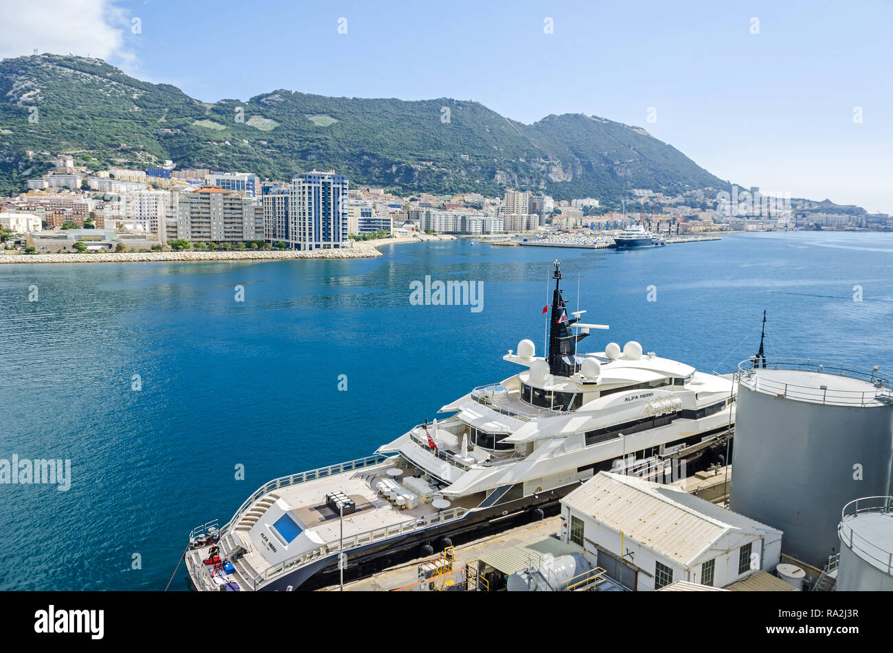 Gibraltar, British Overseas Territory - November 8, 2018: Harbor and ...