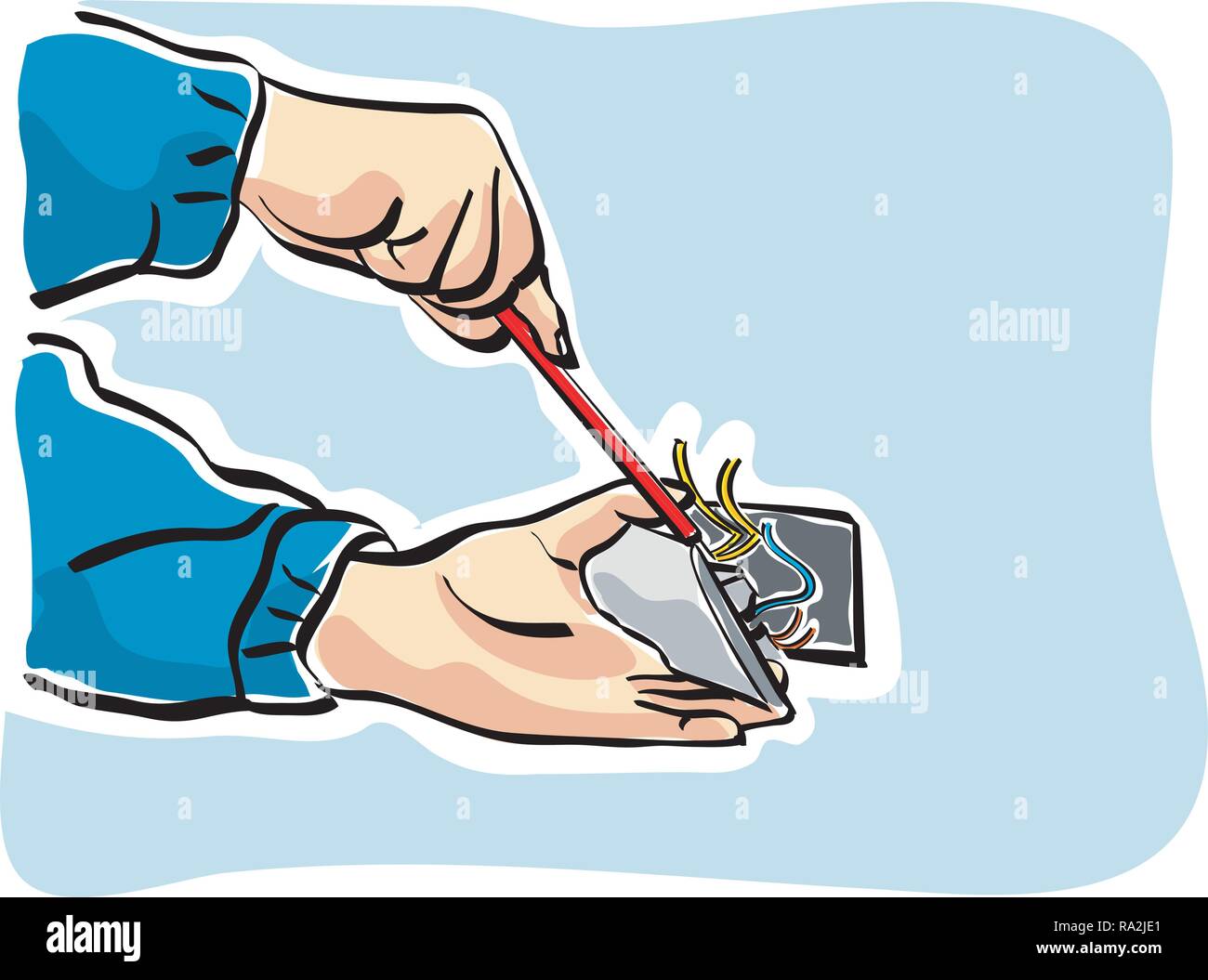 Electric hammer drill vector vectors Stock Vector Images - Alamy