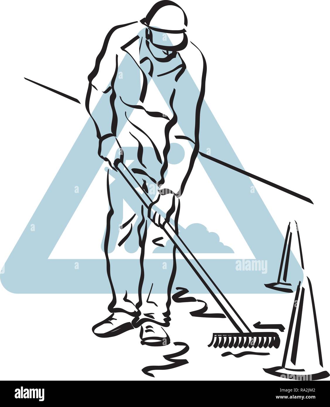 Road work signal hi-res stock photography and images - Alamy