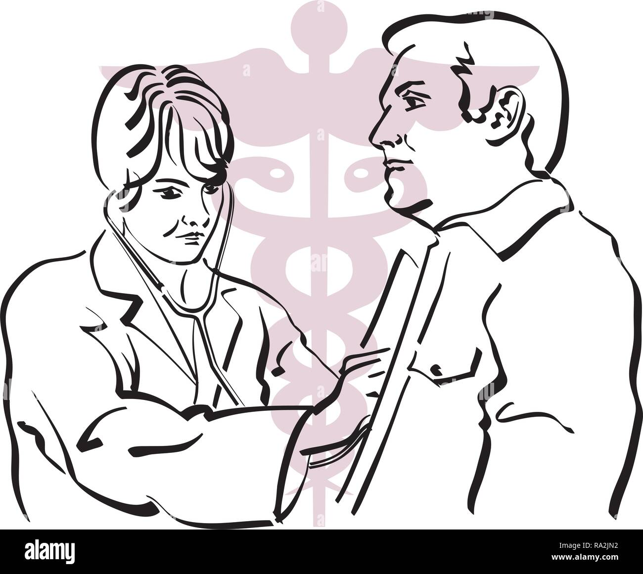 Doctor visit Stock Vector Images - Alamy