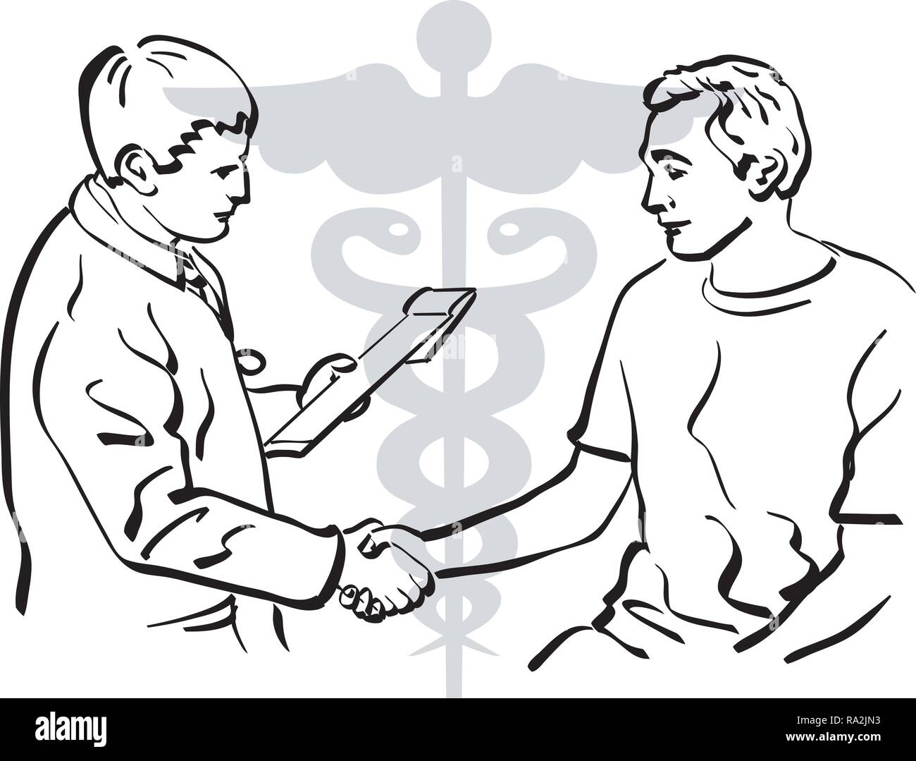 Physician visit practice not child Stock Vector Images - Alamy