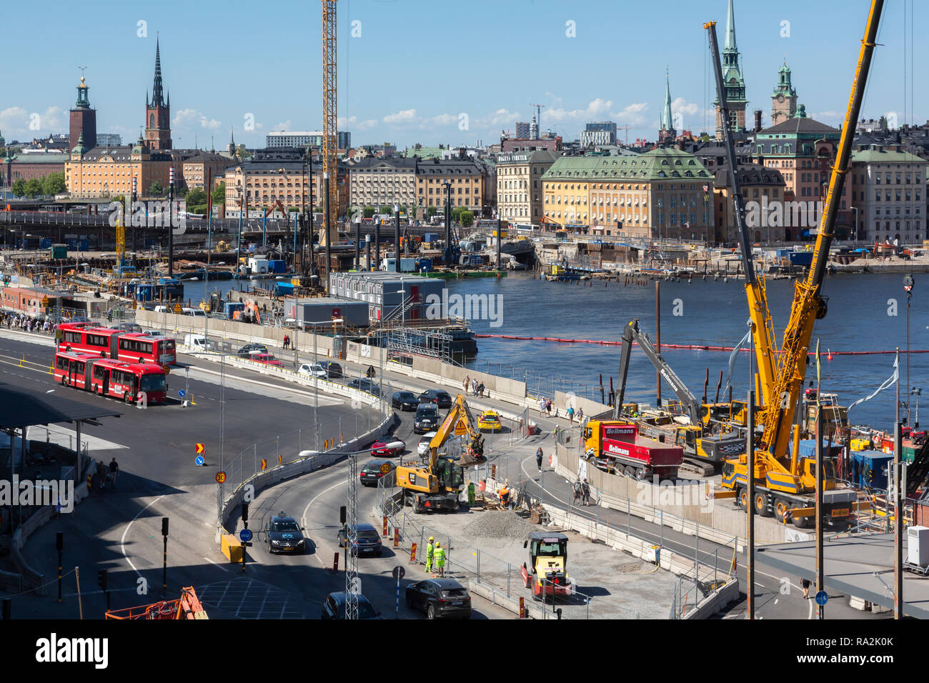 Construction at Stockholm watefront, Sweden Stock Photo - Alamy