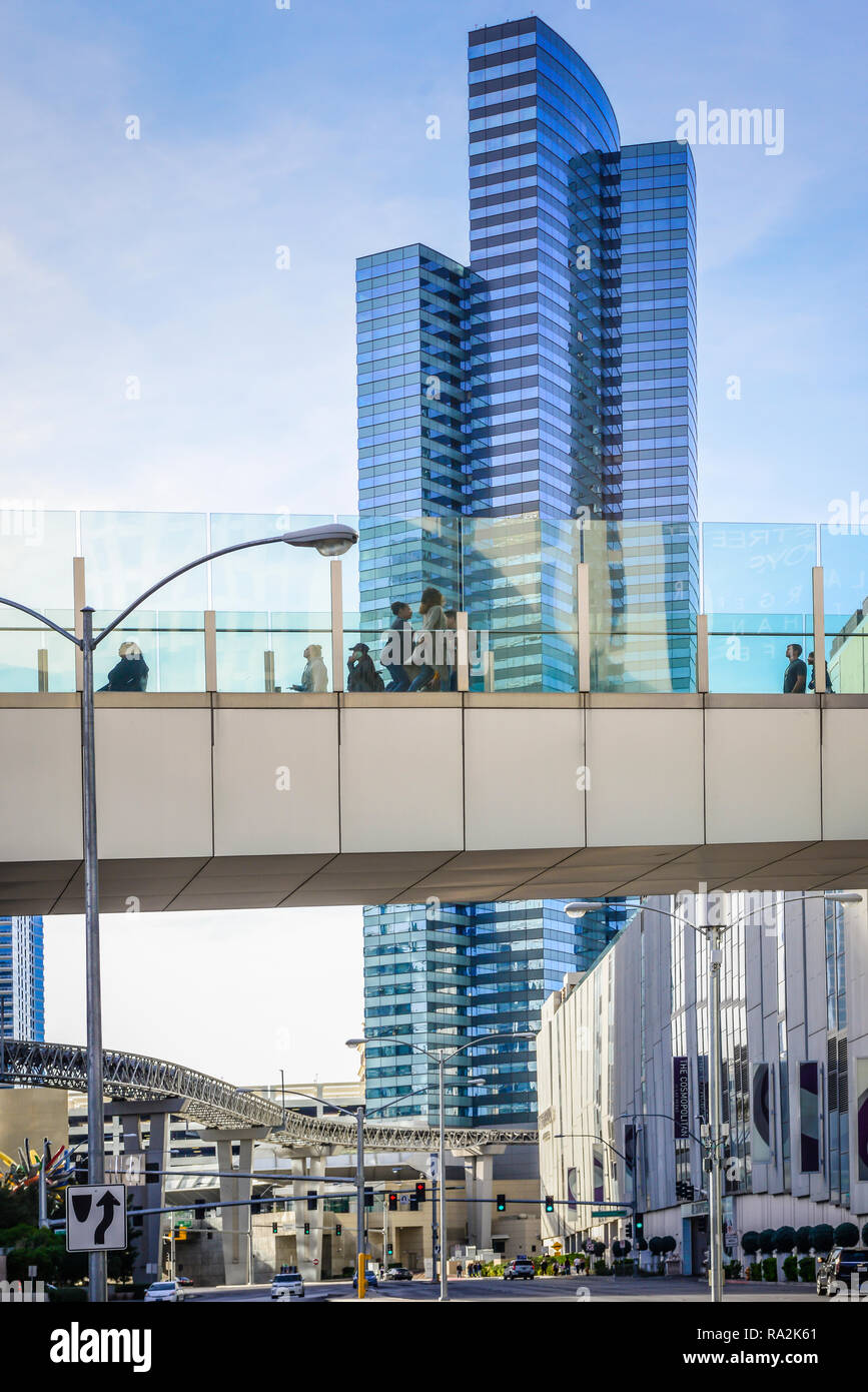 Pedestrian bridge over las vegas strip hi-res stock photography and ...