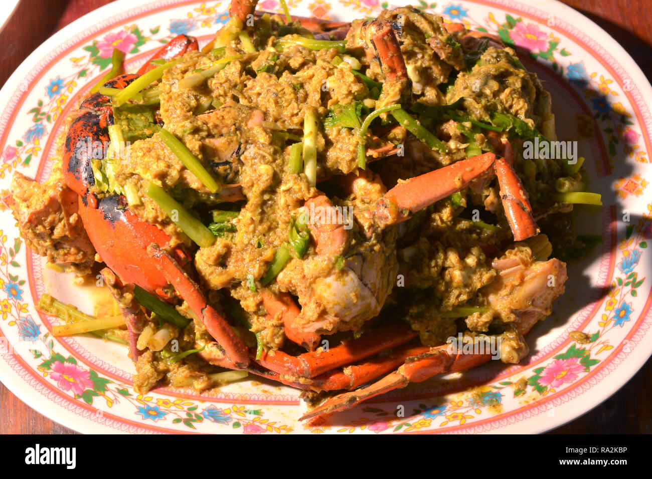 Fried crab with curry powder Stock Photo - Alamy