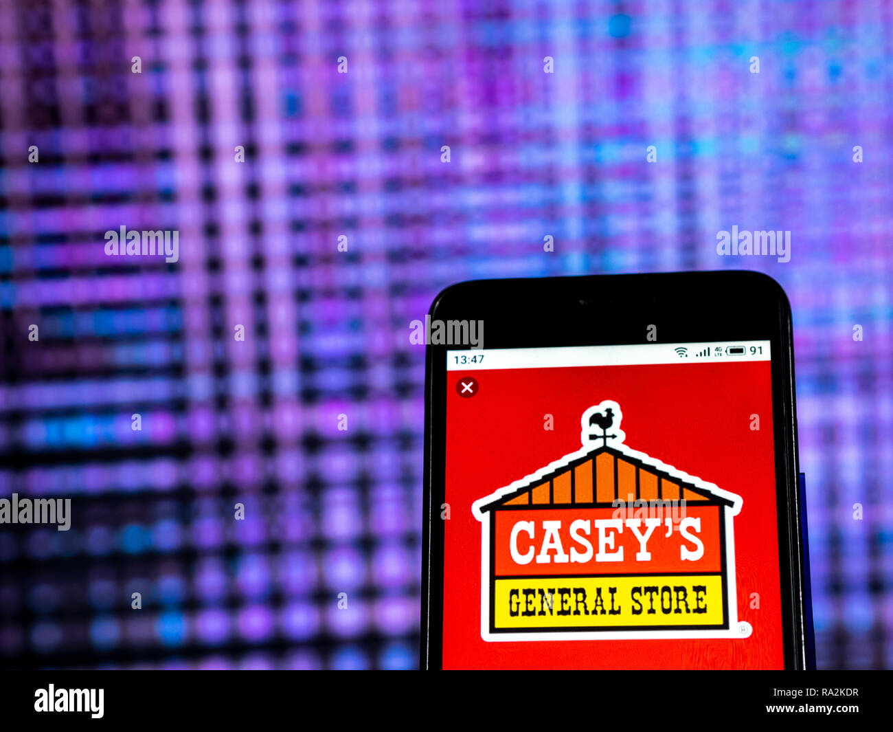 Casey's General Stores Convenience store company logo seen displayed on ...