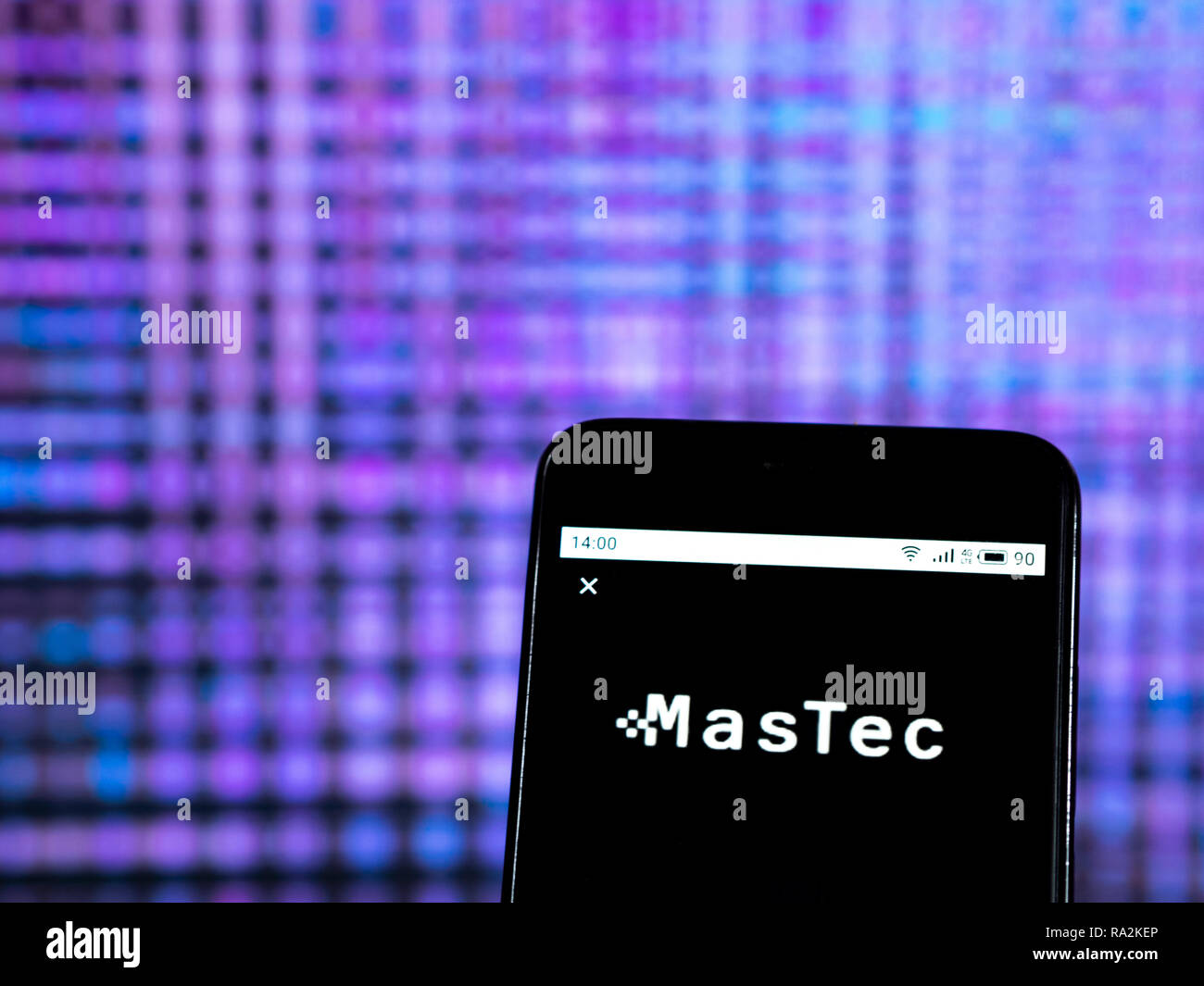 MasTec Engineering company logo seen displayed on smart phone Stock ...