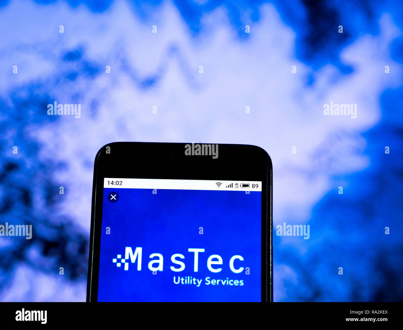 MasTec Engineering company logo seen displayed on smart phone Stock ...