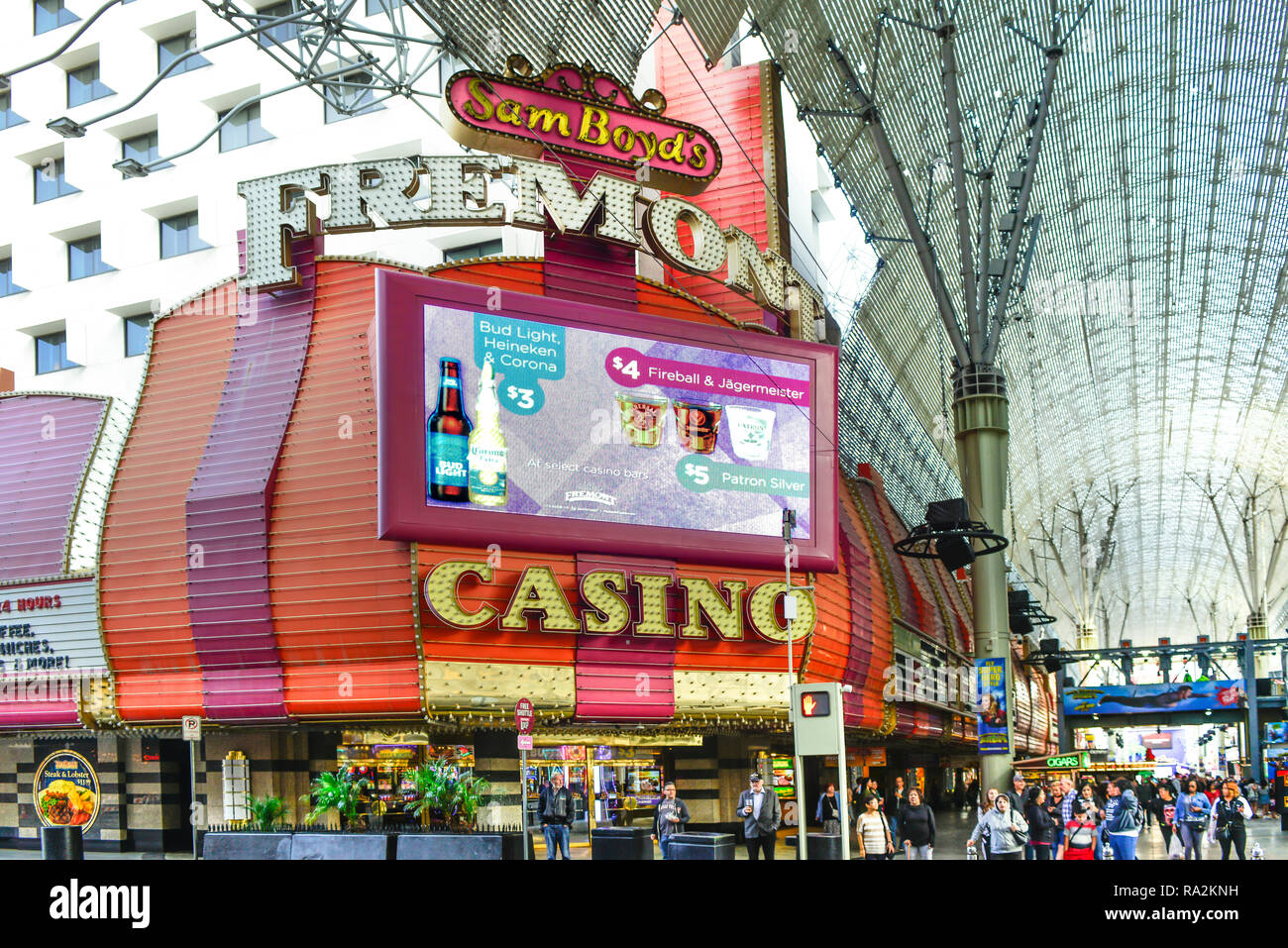 Entrance to Sam Boyd's Fremont Hotel and Casino at the Fremont Street ...