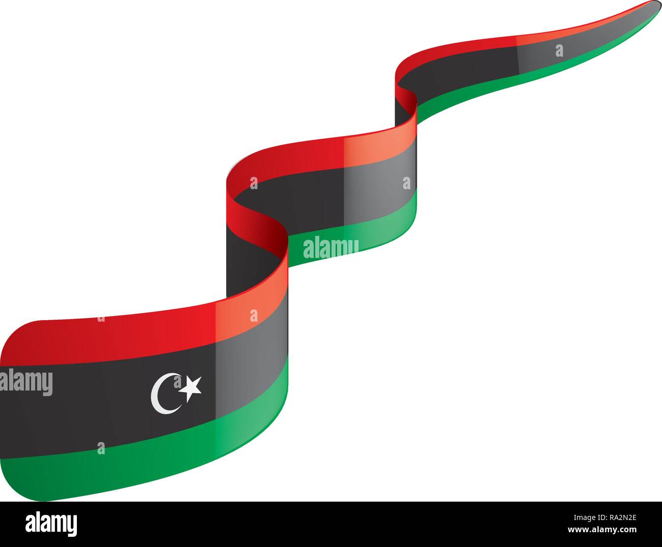 Libya flag, vector illustration on a white background Stock Vector ...