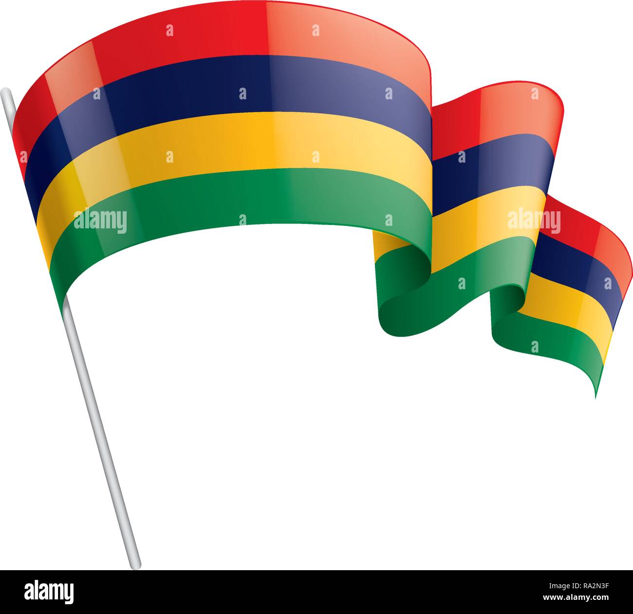 Mauritius silk flag Stock Vector Images - Alamy