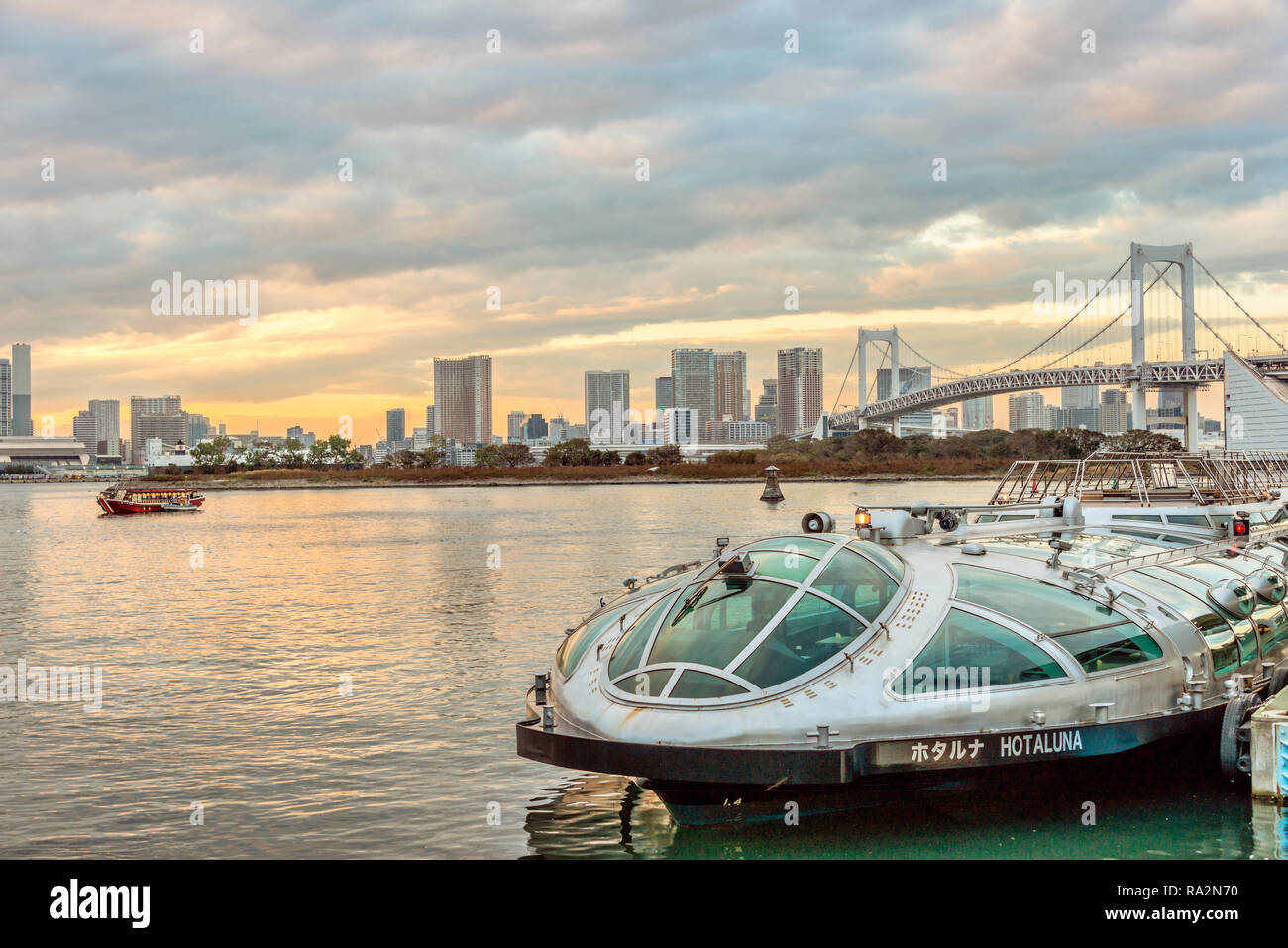 Tokyo Cruise Line Sightseeing ship "Hotaluna" at Odaiba Waterfront ...