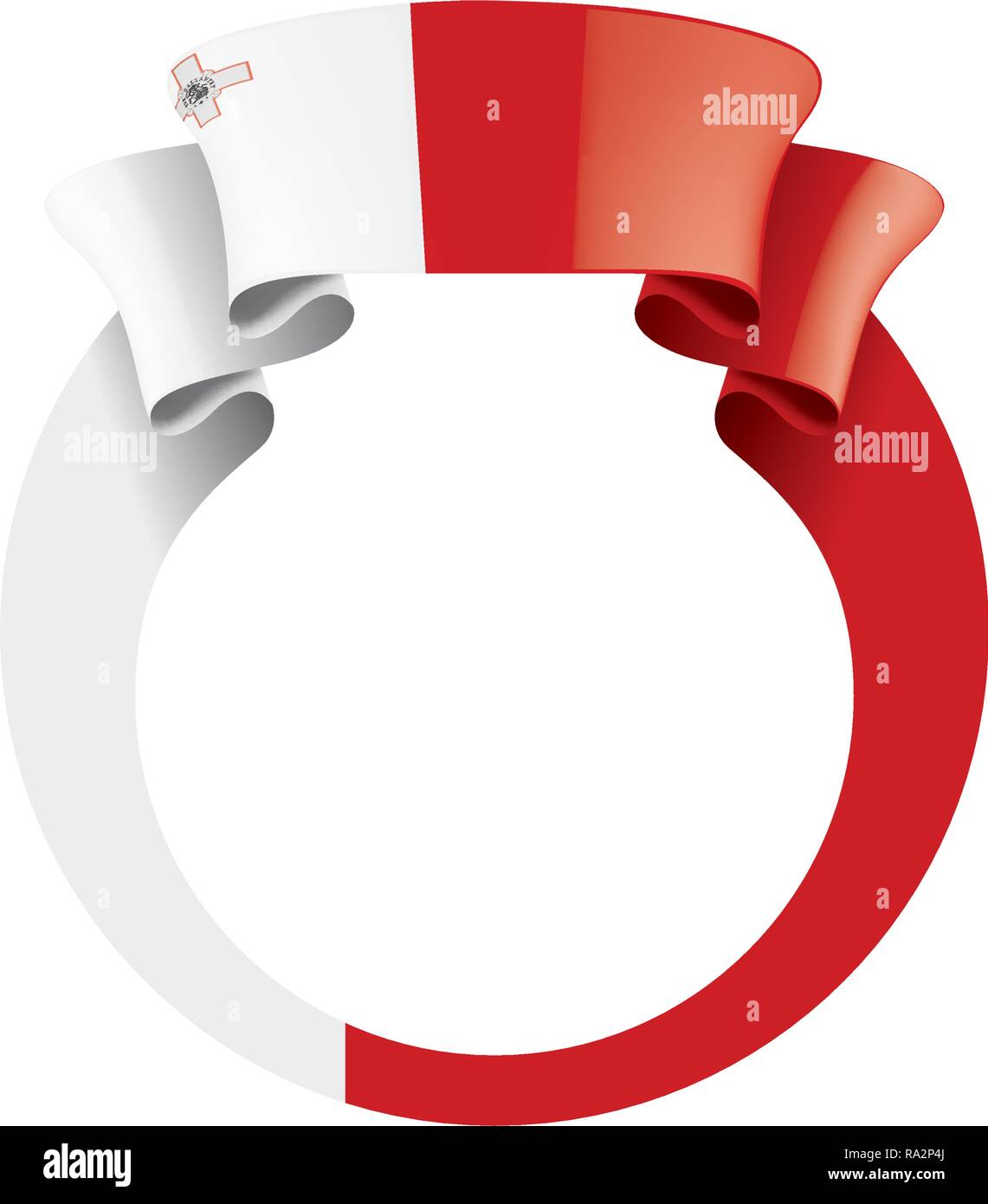 Malta flag, vector illustration on a white background Stock Vector ...