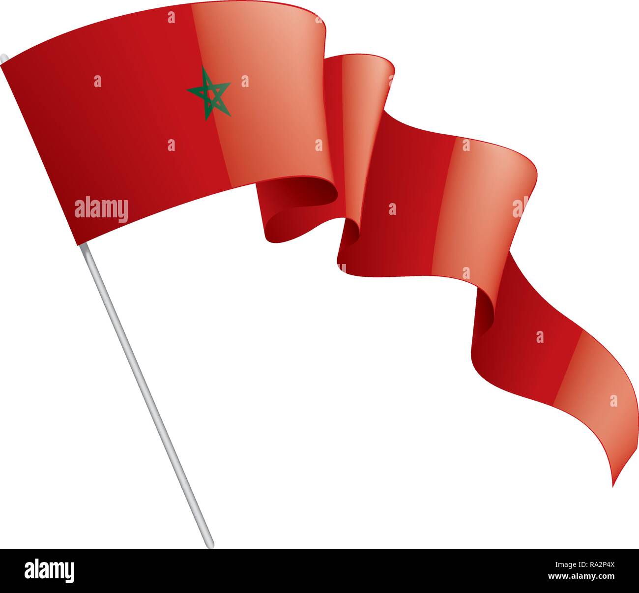 Morocco flag, vector illustration on a white background Stock Vector ...