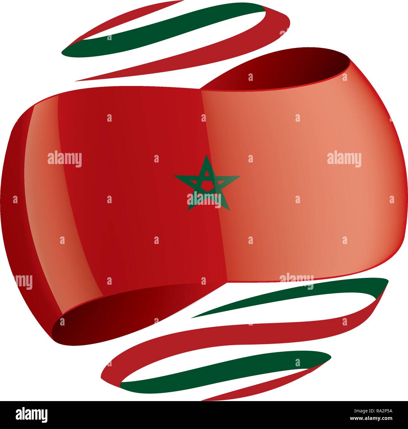 Morocco flag, vector illustration on a white background Stock Vector ...