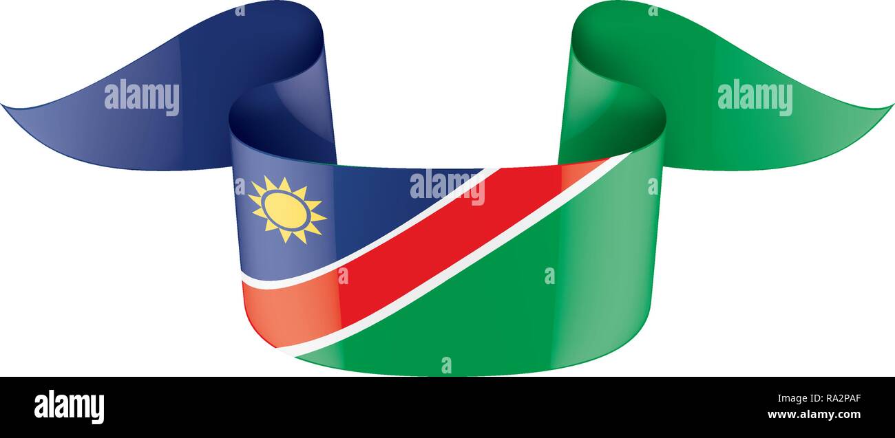 Namibia flag, vector illustration on a white background Stock Vector ...