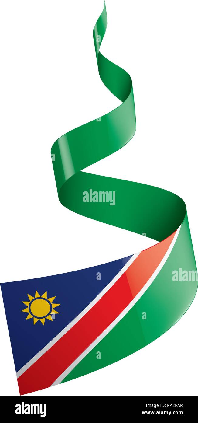 Namibia flag, vector illustration on a white background Stock Vector ...