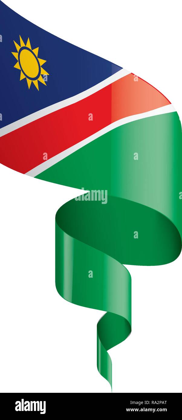 Namibia flag, vector illustration on a white background Stock Vector ...