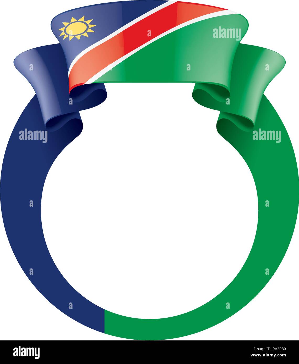 Namibia flag, vector illustration on a white background Stock Vector ...