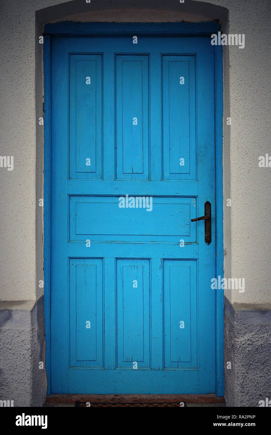 blue door close up, architectural background for your design Stock ...