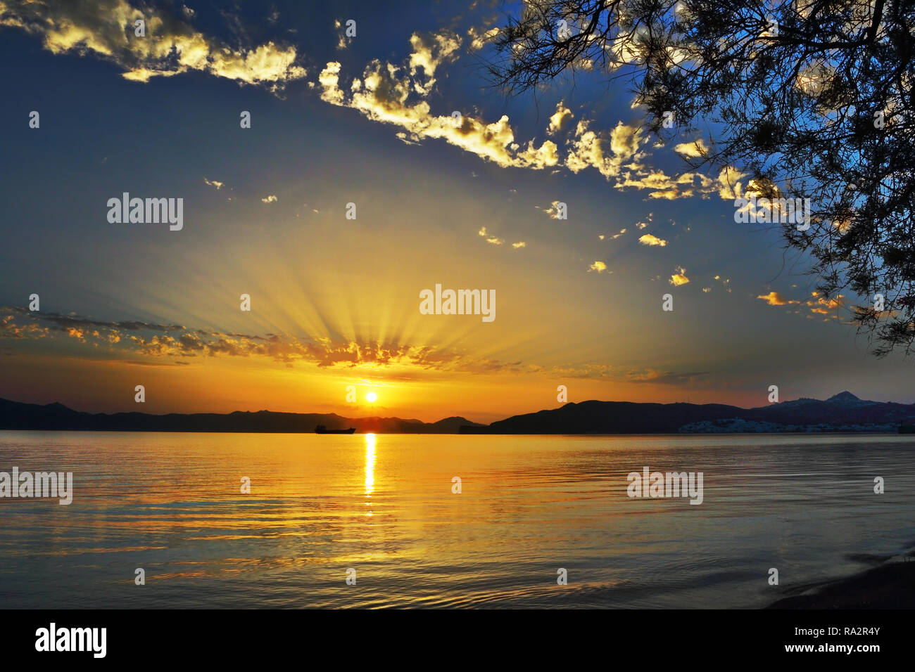Milos sunset hi-res stock photography and images - Alamy