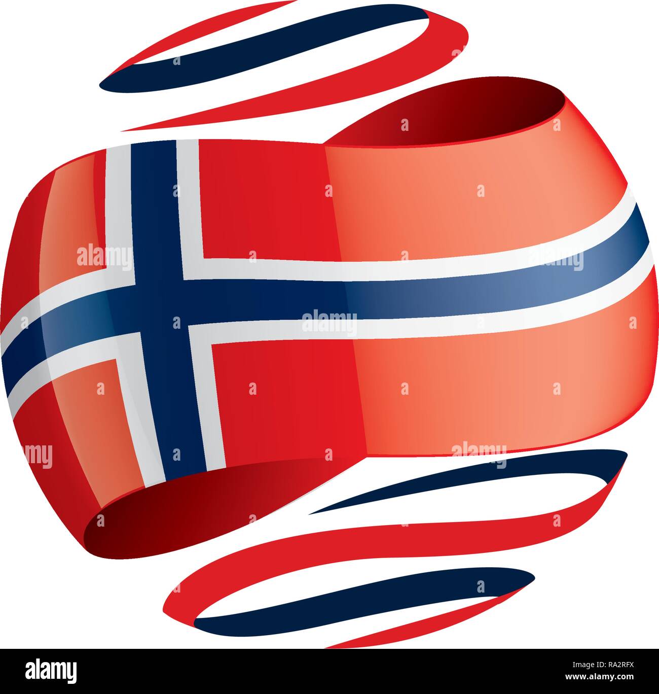 Norway flag, vector illustration on a white background Stock Vector ...