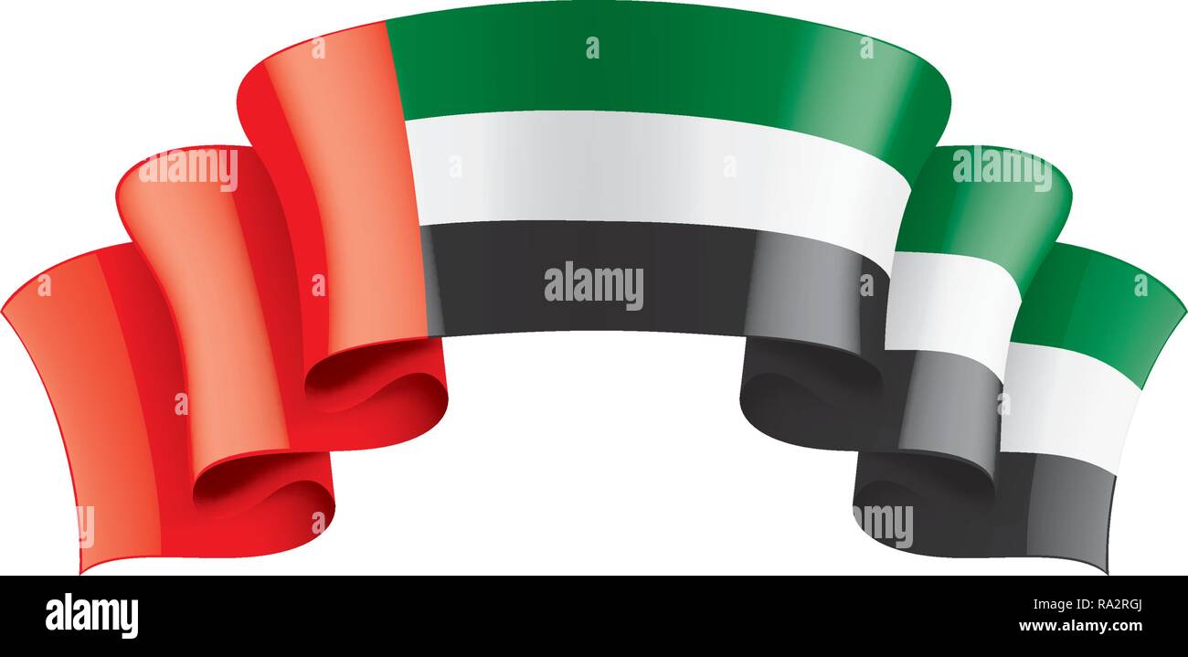 United Arab Emirates flag, vector illustration on a white background ...