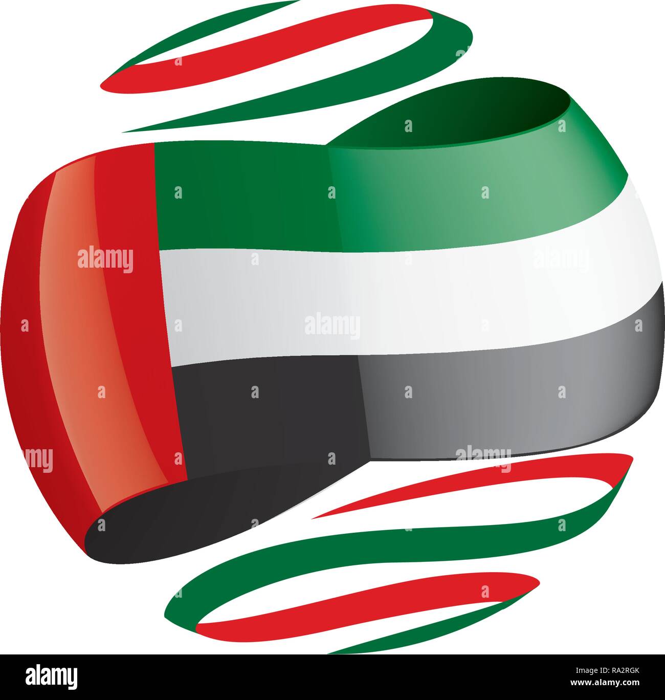 United Arab Emirates flag, vector illustration on a white background ...