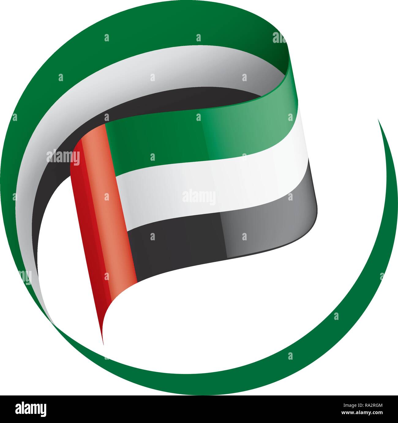 United Arab Emirates flag, vector illustration on a white background ...
