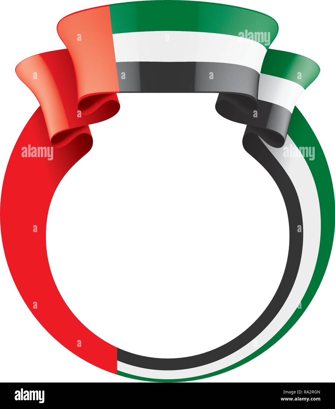 United Arab Emirates flag, vector illustration on a white background ...