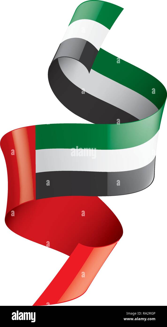 United Arab Emirates flag, vector illustration on a white background ...