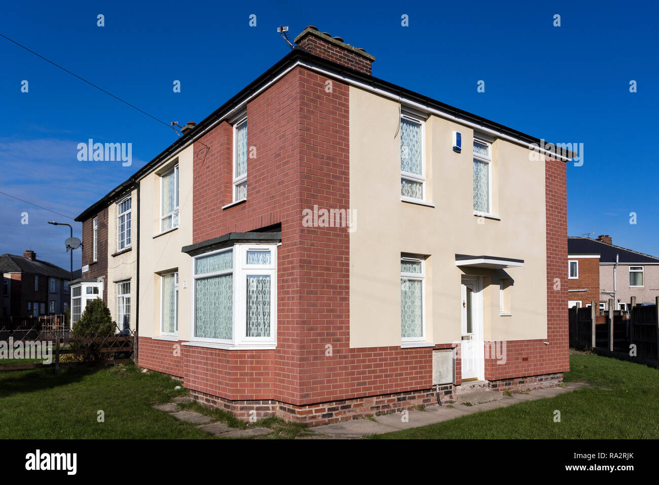 Exterior wall insulation with slip brick cladding Stock Photo - Alamy