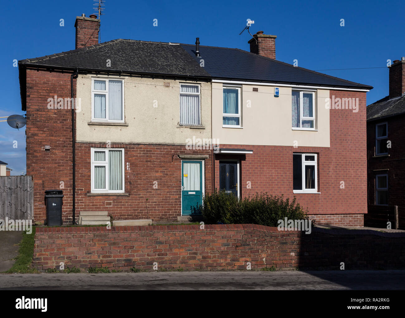 Exterior wall insulation with slip brick cladding Stock Photo - Alamy