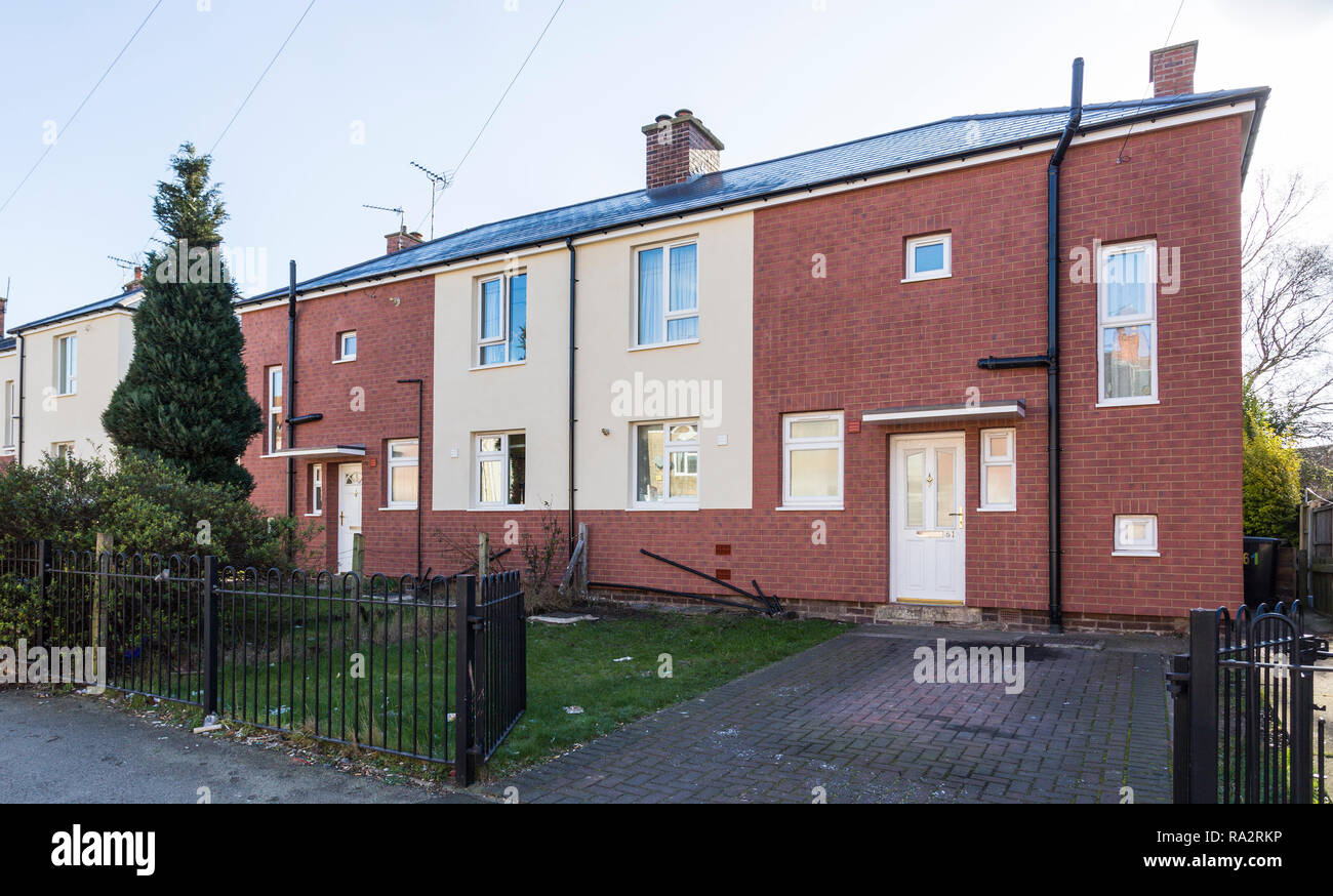 Exterior wall insulation with slip brick cladding Stock Photo - Alamy