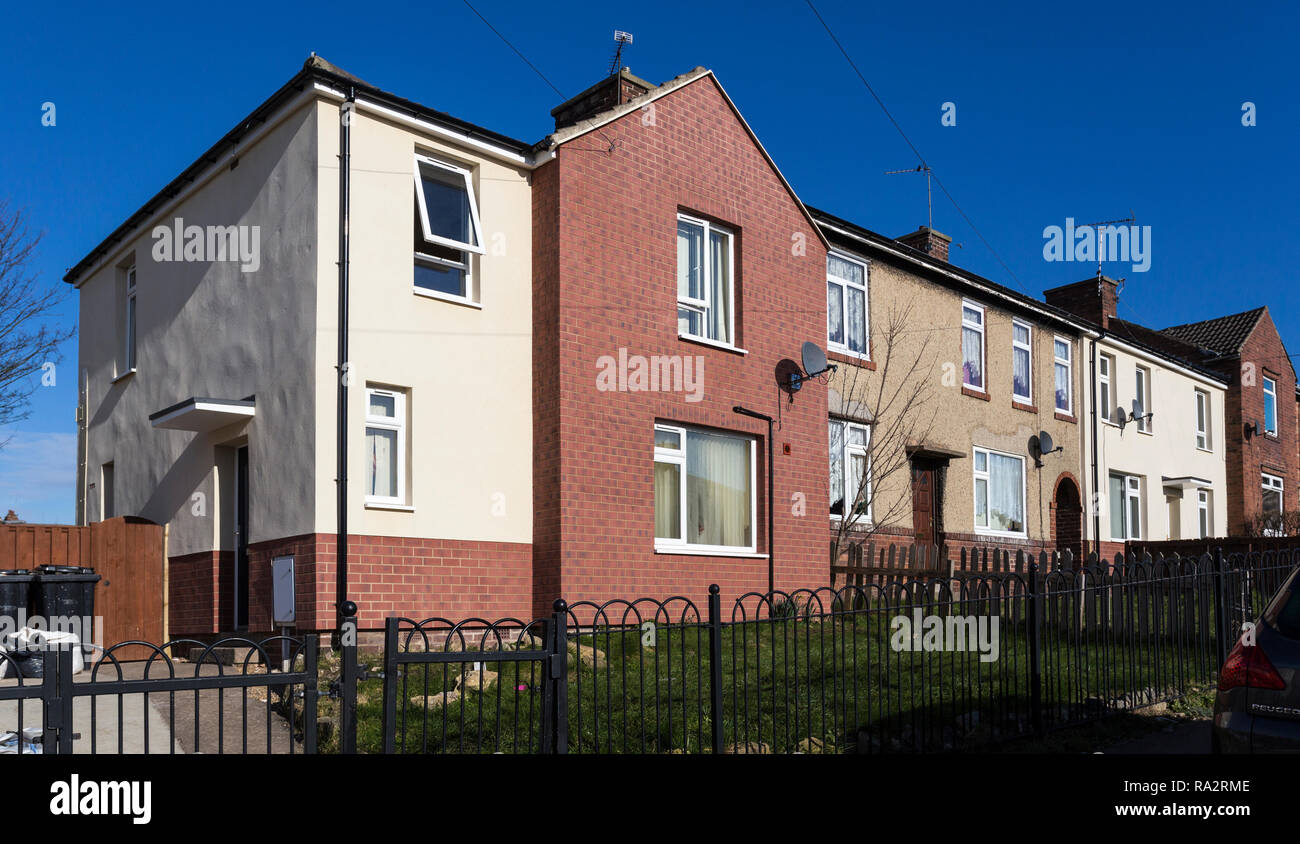 Exterior wall insulation with slip brick cladding Stock Photo - Alamy