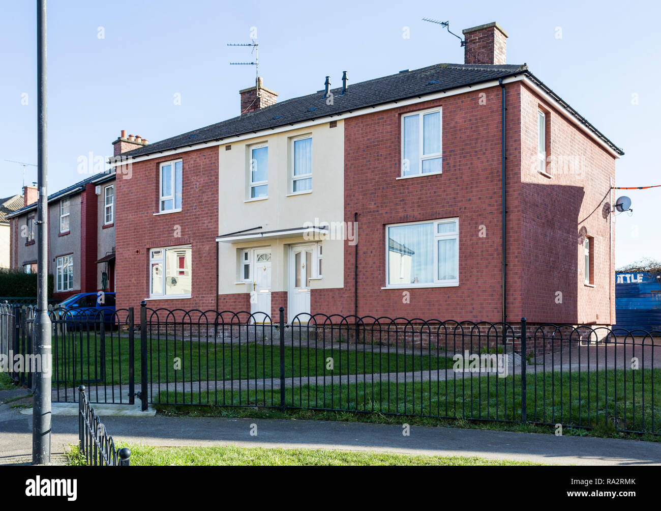 Exterior wall insulation with slip brick cladding Stock Photo - Alamy