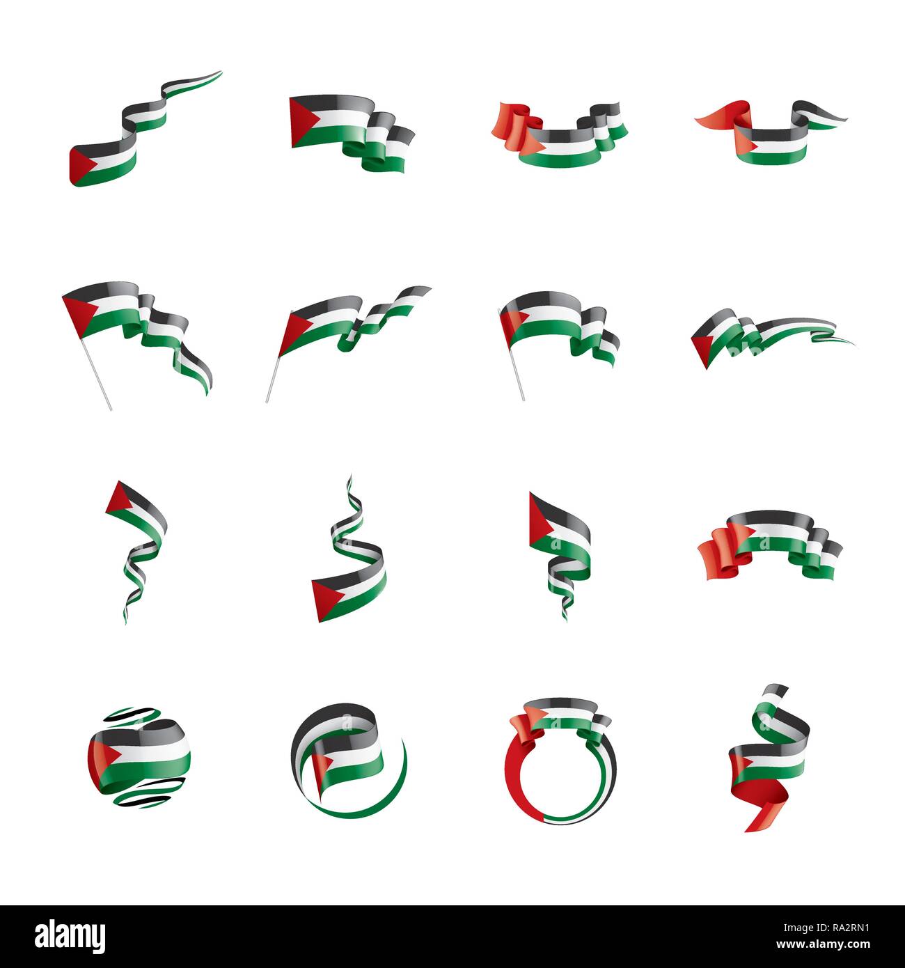 Palestine flag, vector illustration on a white background Stock Vector ...