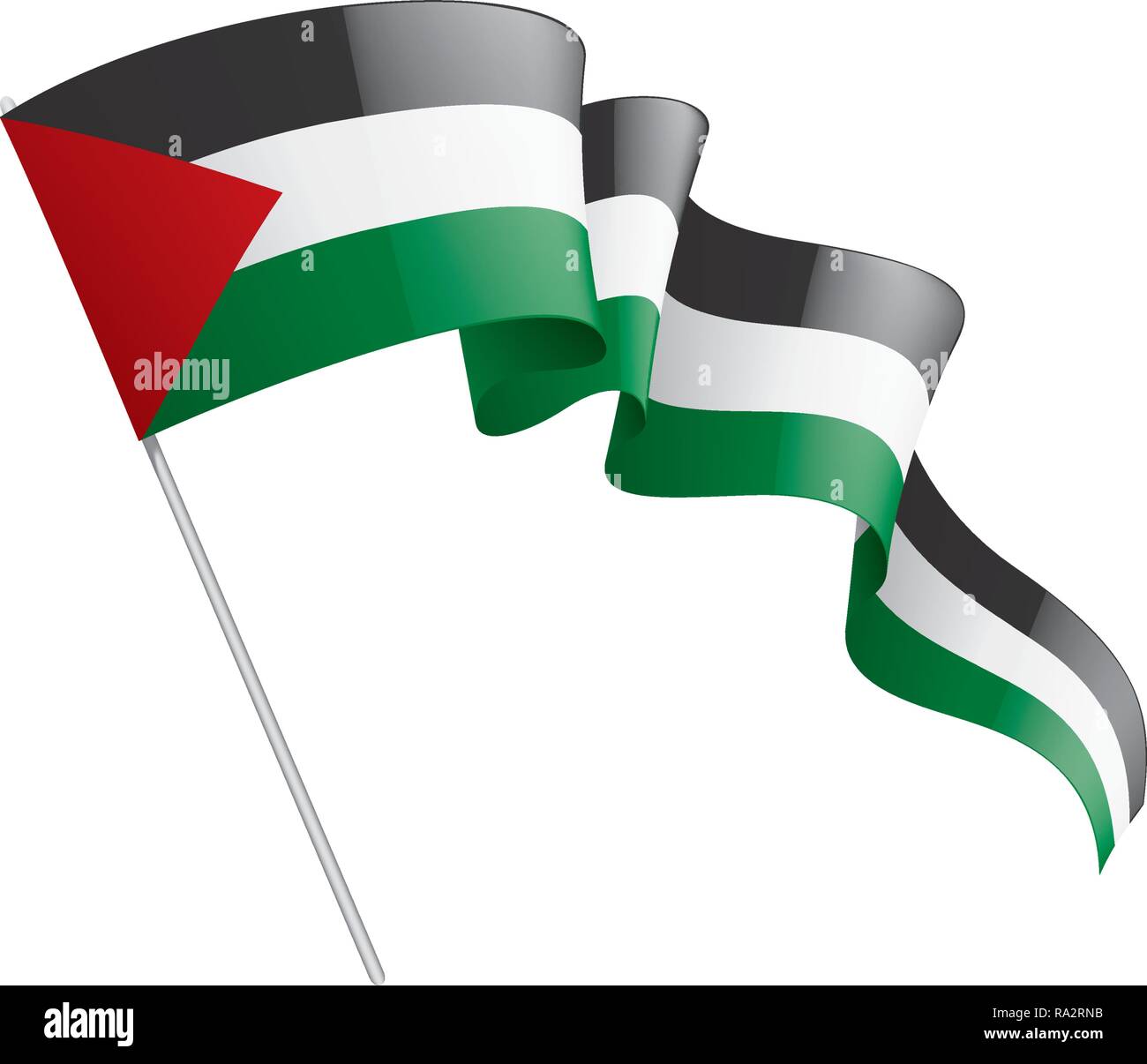 Palestine flag, vector illustration on a white background Stock Vector ...