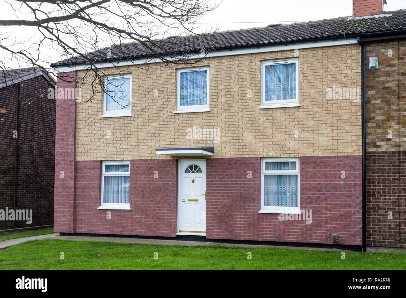 Exterior wall insulation with slip brick cladding Stock Photo - Alamy