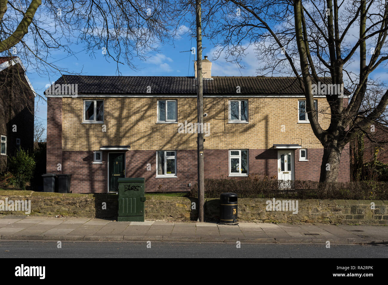 Exterior wall insulation with slip brick cladding Stock Photo - Alamy