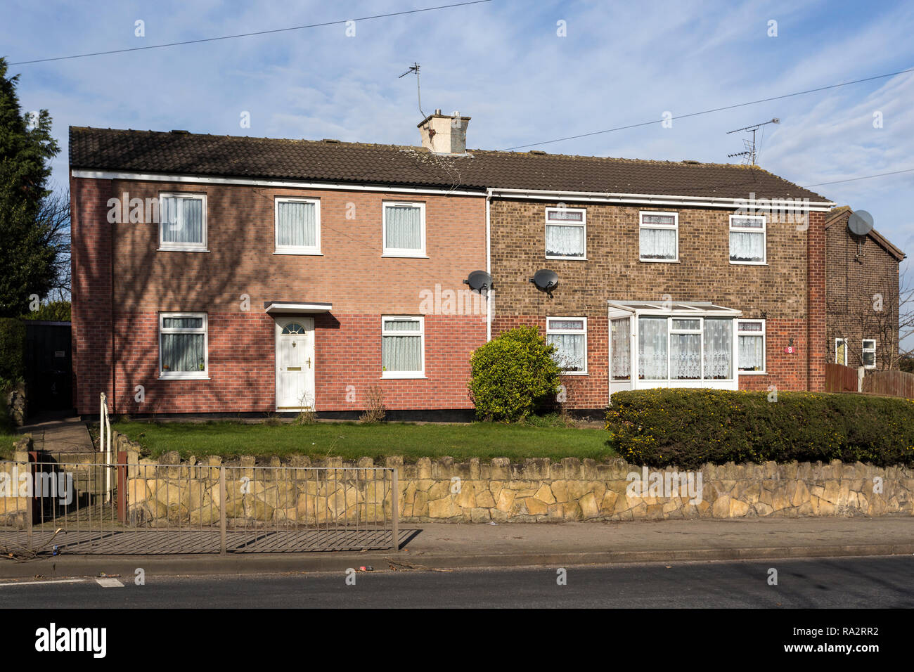 Exterior wall insulation with slip brick cladding Stock Photo - Alamy