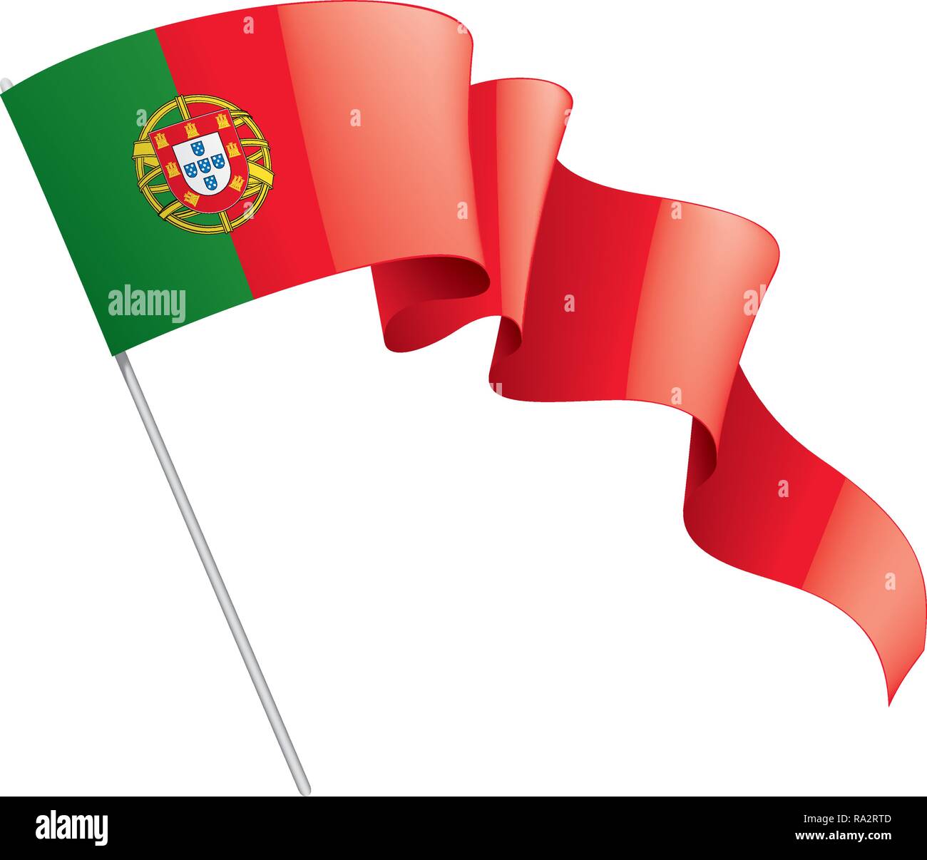Portugal flag, vector illustration on a white background Stock Vector ...