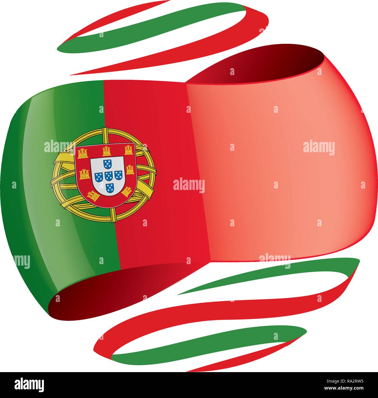 Portugal flag, vector illustration on a white background Stock Vector ...