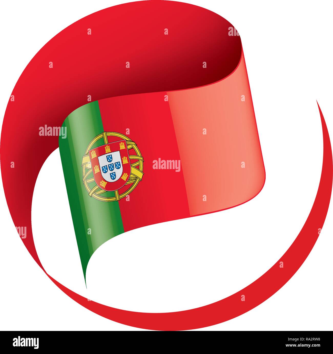 Portugal flag, vector illustration on a white background Stock Vector ...