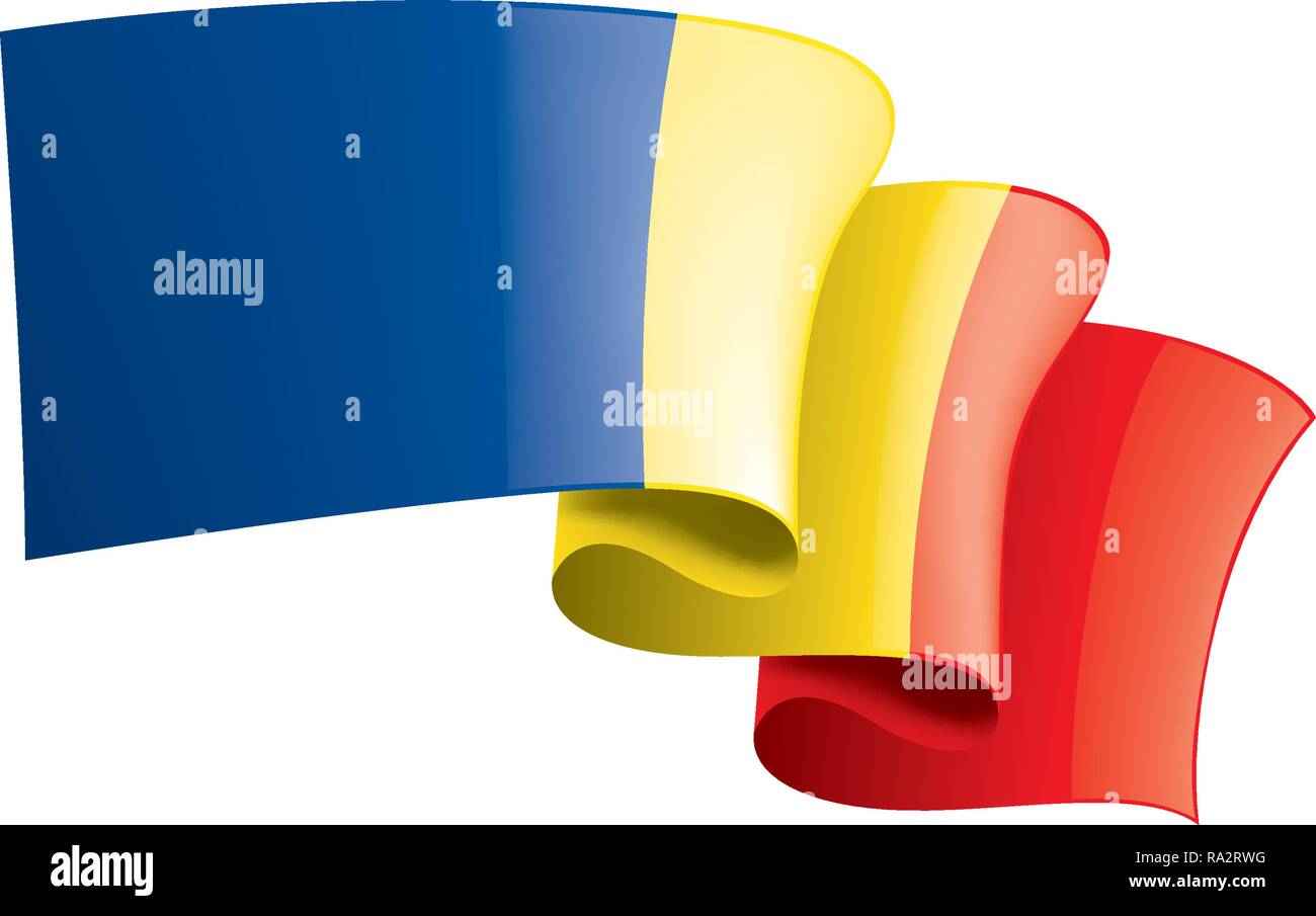 Romania flag, vector illustration on a white background Stock Vector ...